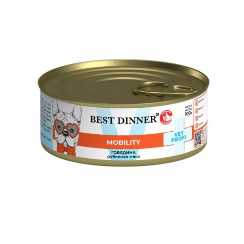 Бест Диннер Exclusive Mobility Vet Profi консервы для собак, говядина, 100 г