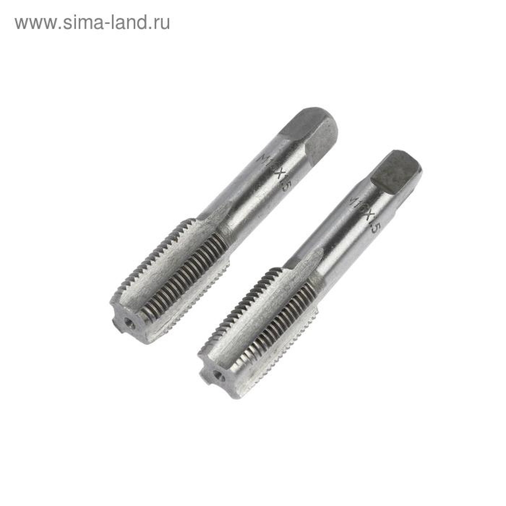 Метчики метрические ручные тундра, М16 х 1.5 мм, комплект из 2 шт.