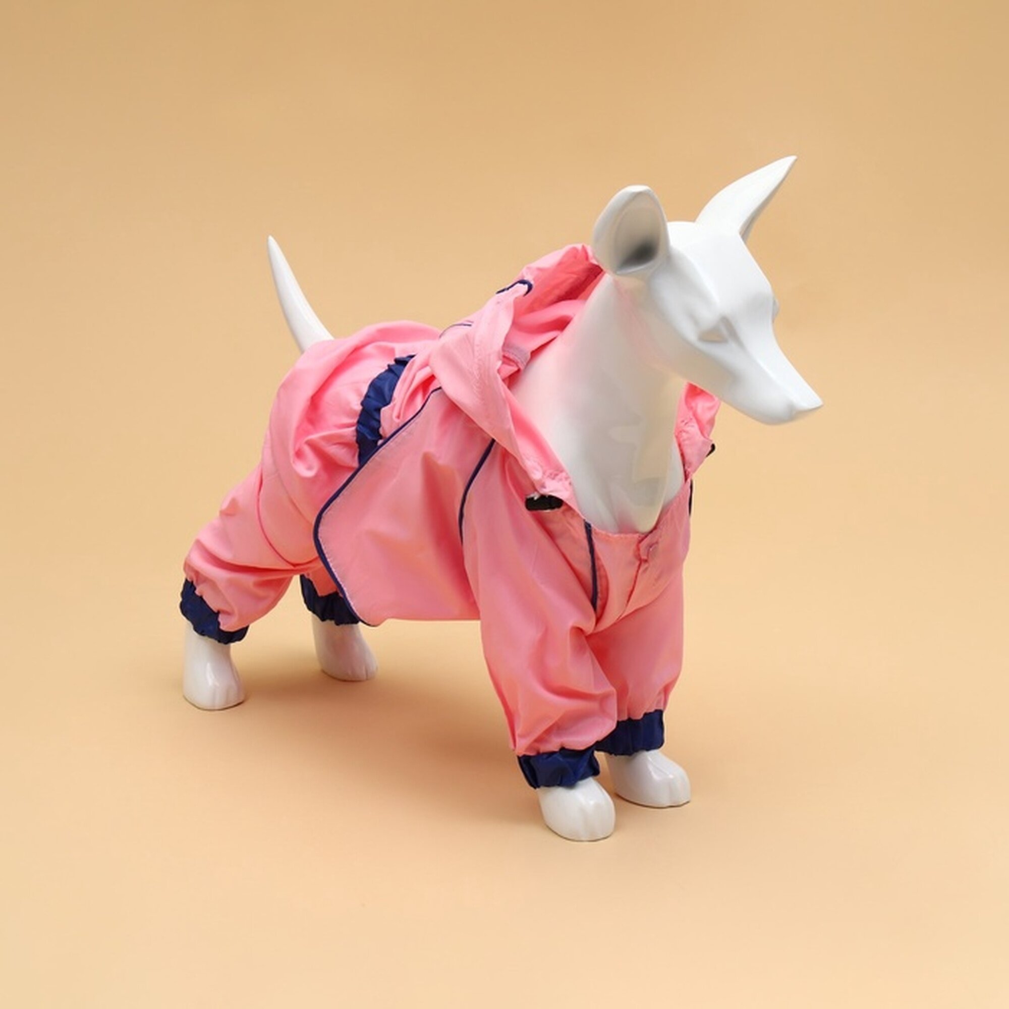 Комбинезон для собак, дюспо, размер XS (ДС 20, ОГ 35), розовый