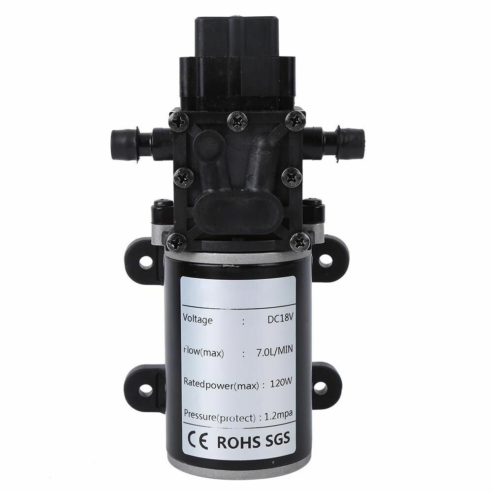 Интеллектуальный мембранный насос высокого давления DC12В, 120Вт, 7 л/мин, с автоматическим выключателем