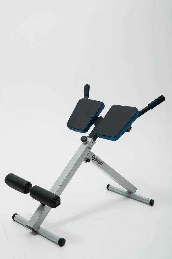 Тренажер скамья гиперэкстензия складная (серая)