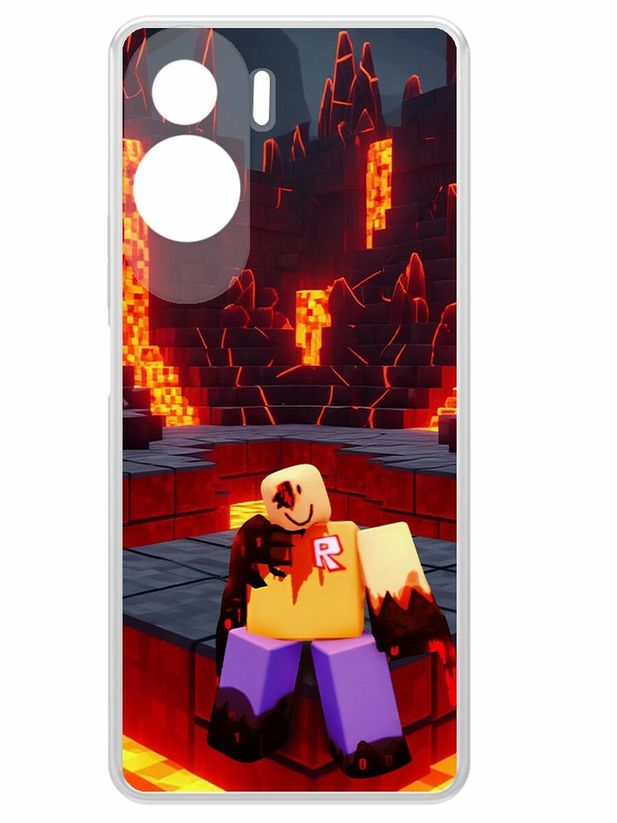 Чехол-накладка Krutoff Clear Case Roblox-Форсакен Джон Доу (Forsaken John Doe) для Honor 90 Lite