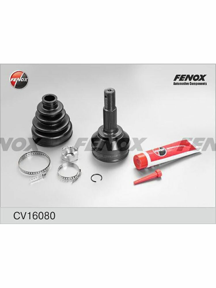 ШРУС FENOX CV16080, для Nissan Qashqai/X-Trail/Juke, передний, металл, резина