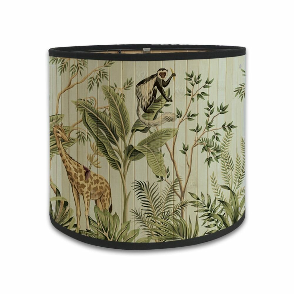 Барабанный абажур для настольной лампы торшера люстры, винтажный с рисунком птиц, сменный плафон, размер 30x30x30 см