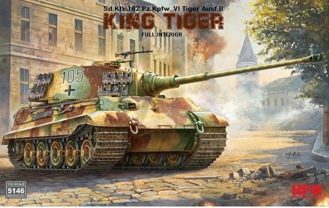 5146 RFM Танк King Tiger с башней Henschel (с полным интерьером) 1/35