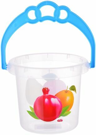 Ведро прозрачное с рисунком "Мечта", объем 0,8 л, размер 125х125х110 мм, ведерко для игр с песком, детская пластиковая игрушка для песочницы