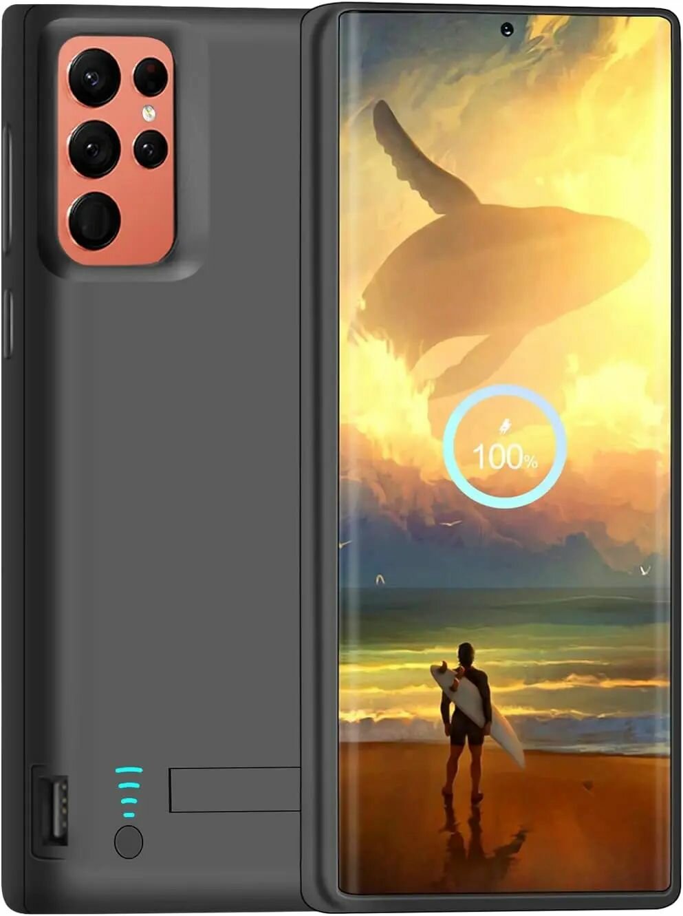 Чехол-аккумулятор для Samsung Galaxy S22 Ultra Внешний аккумулятор Power bank чехол для телефона , Fraternize 6000мАч-ROMIKY