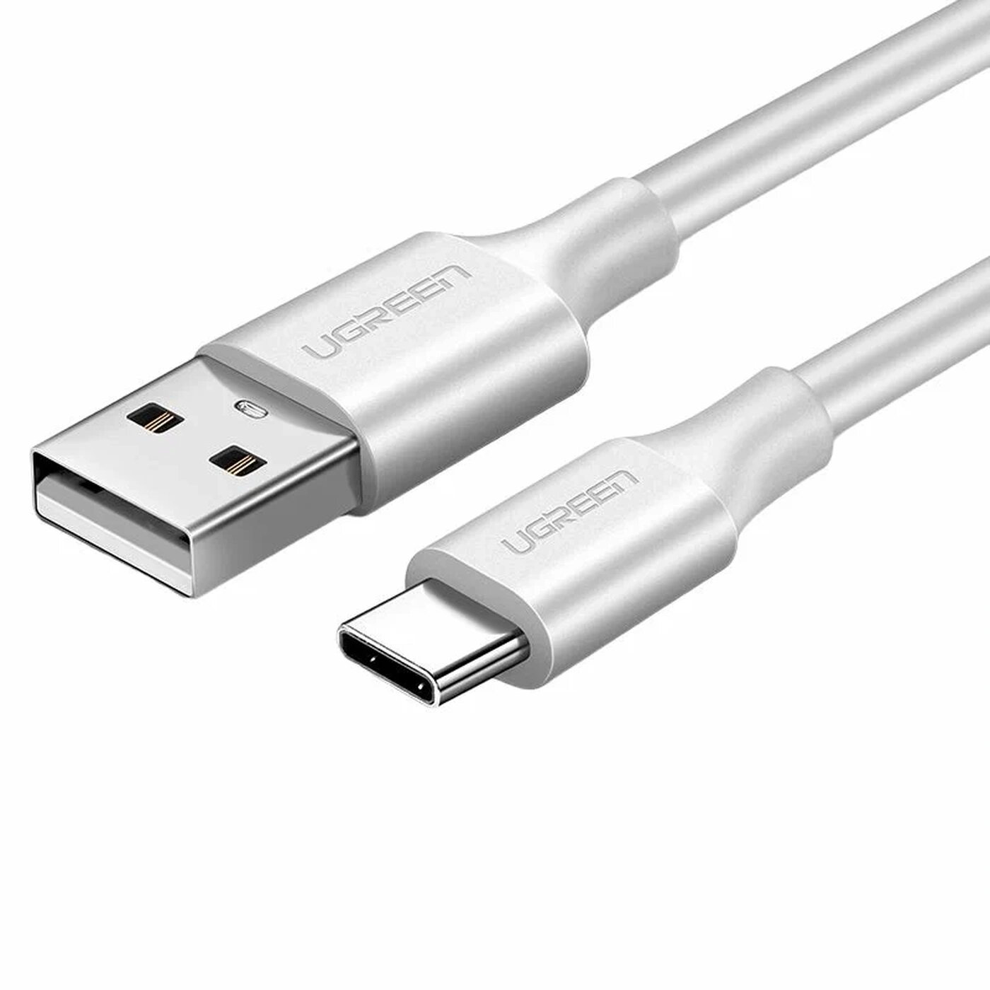 Кабель UGREEN US287 (60123) USB-A 2.0 to USB-C Cable Nickel Plating. Длина: 2м. Цвет: белый