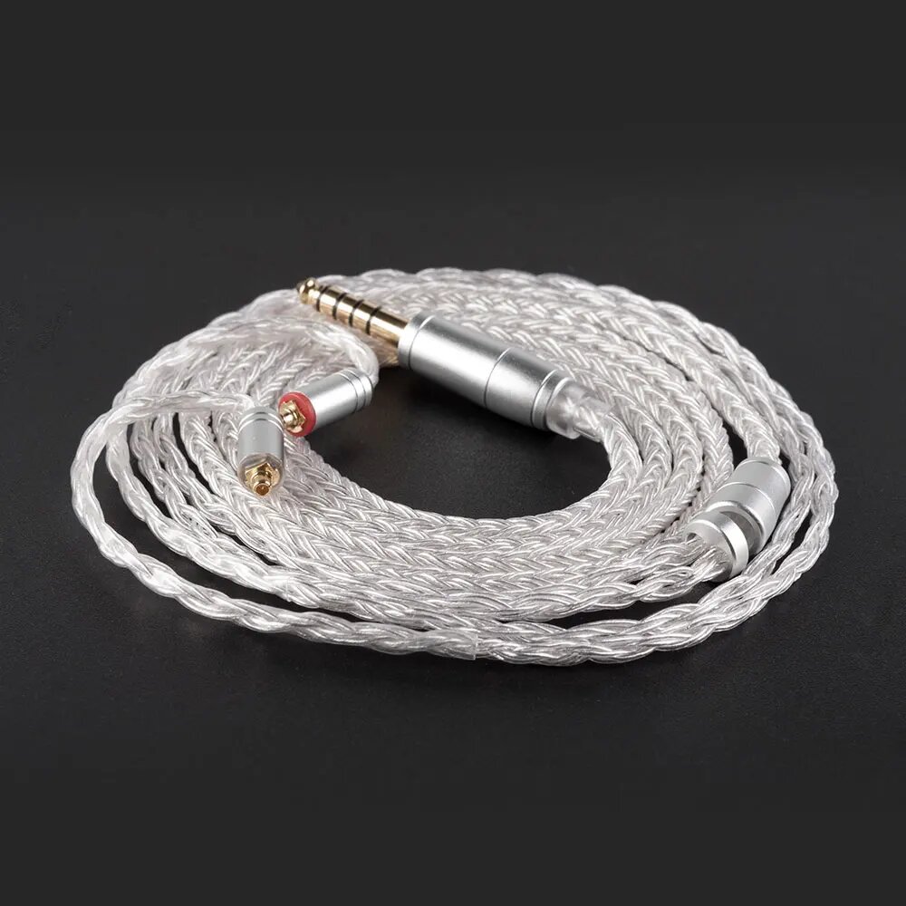 KBEAR серебряный кабель для наушников MMCX 4.4mm