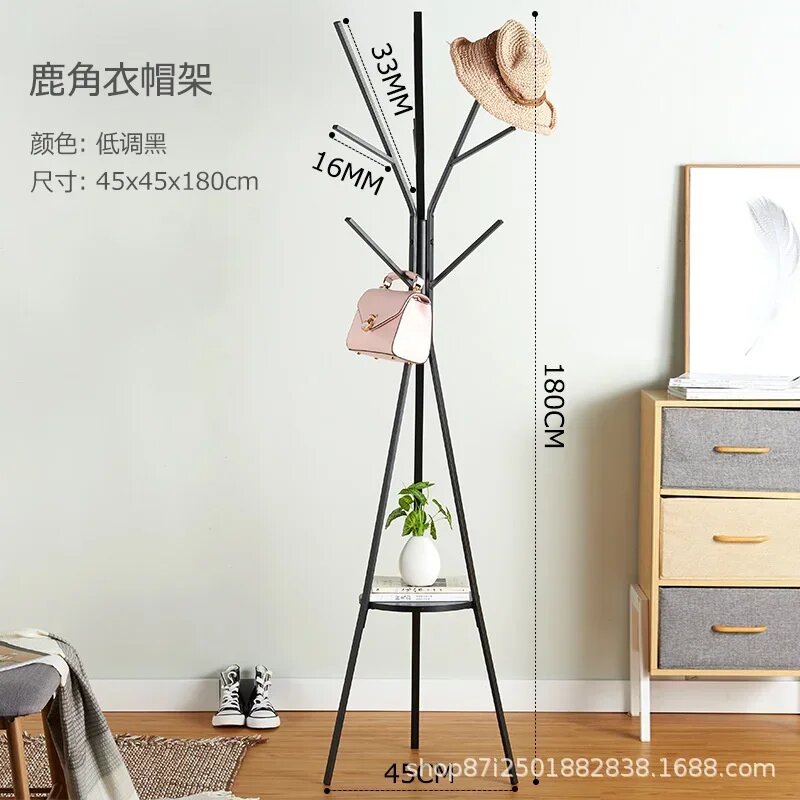 Скандинавская вешалка для одежды Ins, металлическая вешалка для одежды, простой органайзер для одежды для гостиной, спальни, крючок для одежды, Black