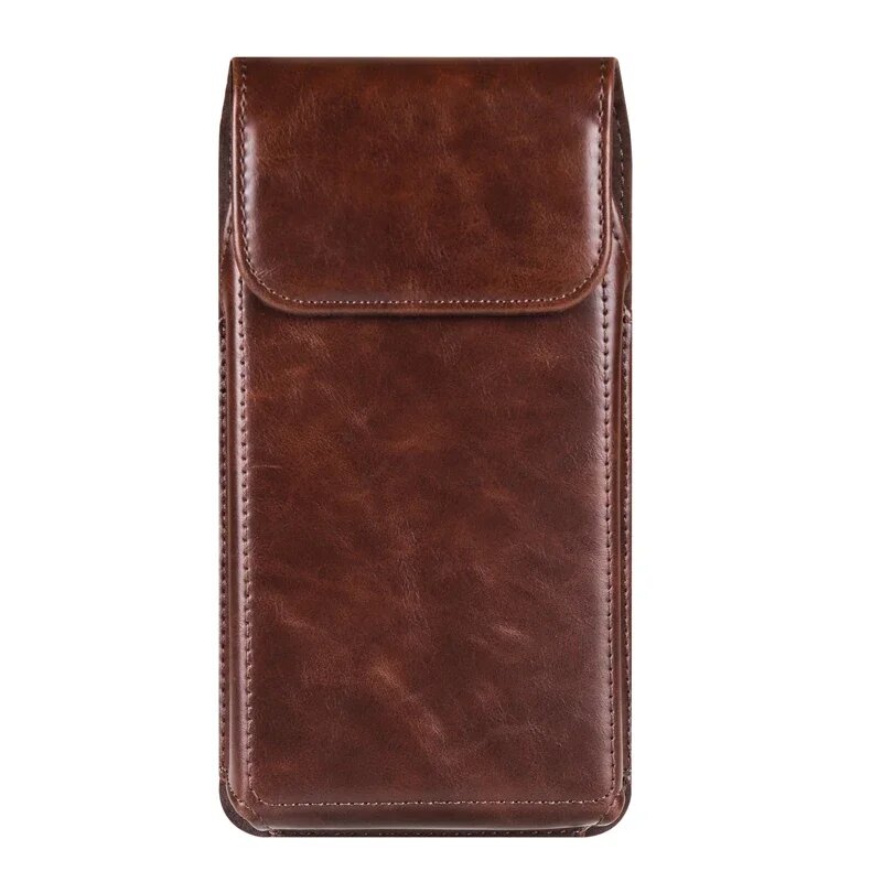 Сумка для телефона для iPhone 16, 15, 14, 13, 12, Pro Max, магнитная поясная сумка для Samsung S25 Ultra Xiaomi Google, чехол для смартфона с зажимом для ремня Кофейный, 18-8.5-2cm (7.2)