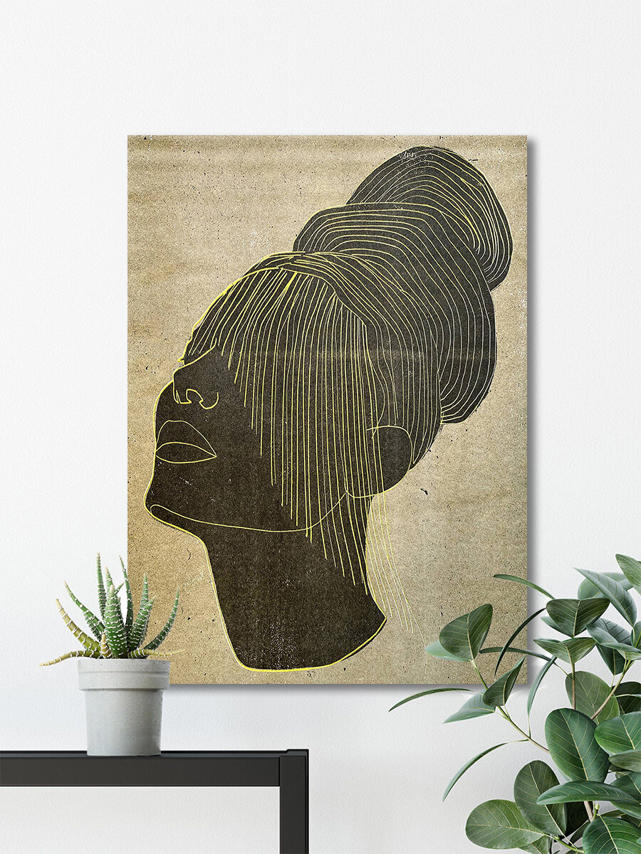 Лицо девушки / картина абстракция / в современный интерьер, модерн, 20х30 см.