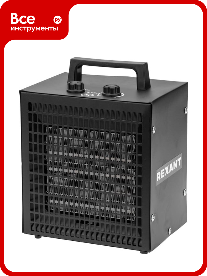 Пушка тепловая электрическая REXANT квадратная, PTC, 3 кВт 60-0042