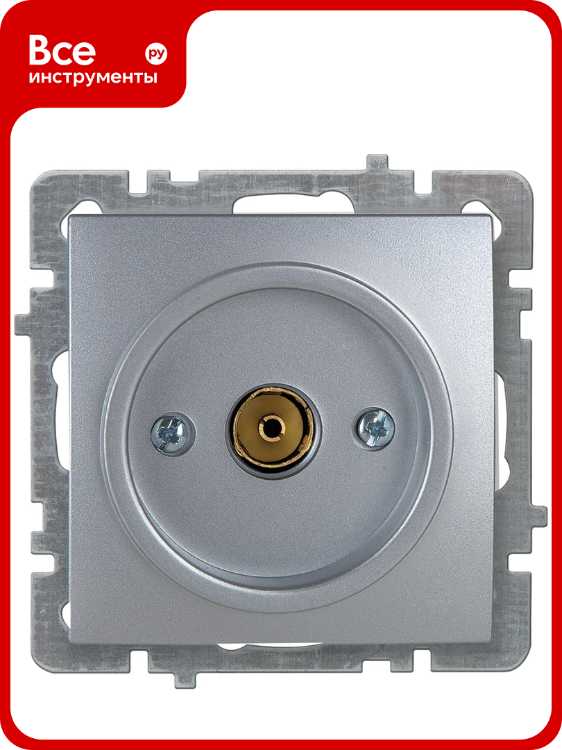 Механизм розетки NILSON 1СП тв конечный серебро Touran metallic 24130429