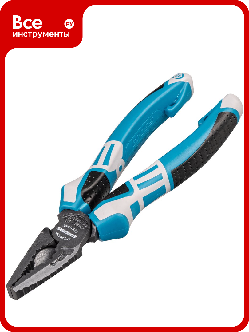 Комбинированные плоскогубцы GROSS 165 мм, трехкомпонентные рукоятки 16972, длиной