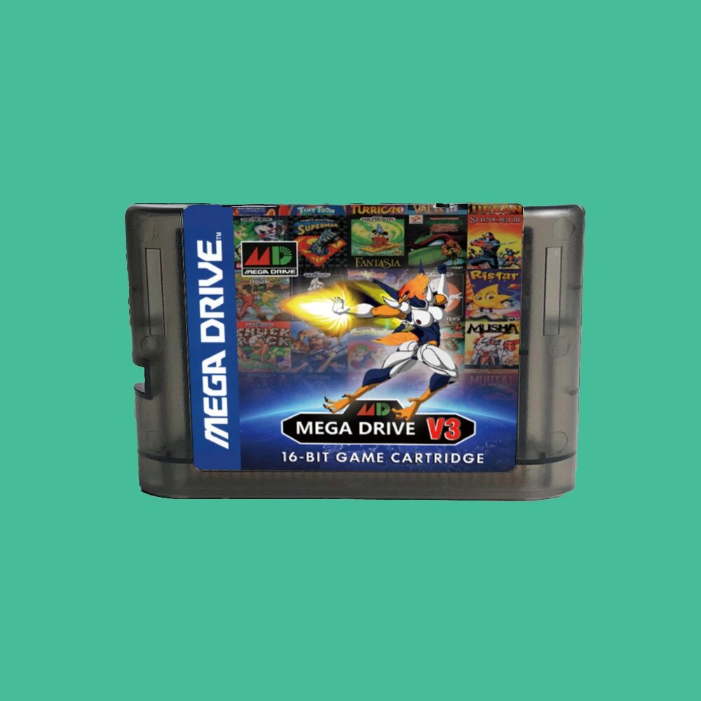 EVERDRIVE EDMDS V3 Pro 3000 в 1 картридж для Sega Genesis Mega Drive MD Label Clear Black