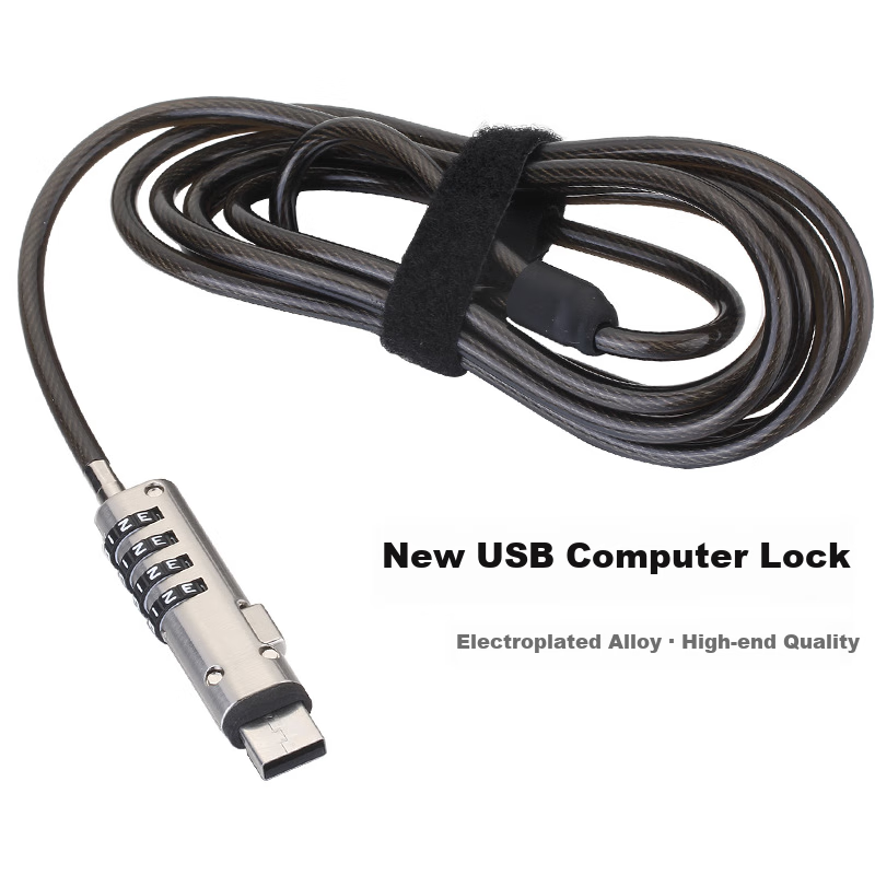 LinkStone Laptop Lock USB Interface Anti-theft Lock Security Password Lock USB Universal Compatible with Lenovo Asus ThinkPad Hasee Huawei HP Dell Xiaomi Laptops
