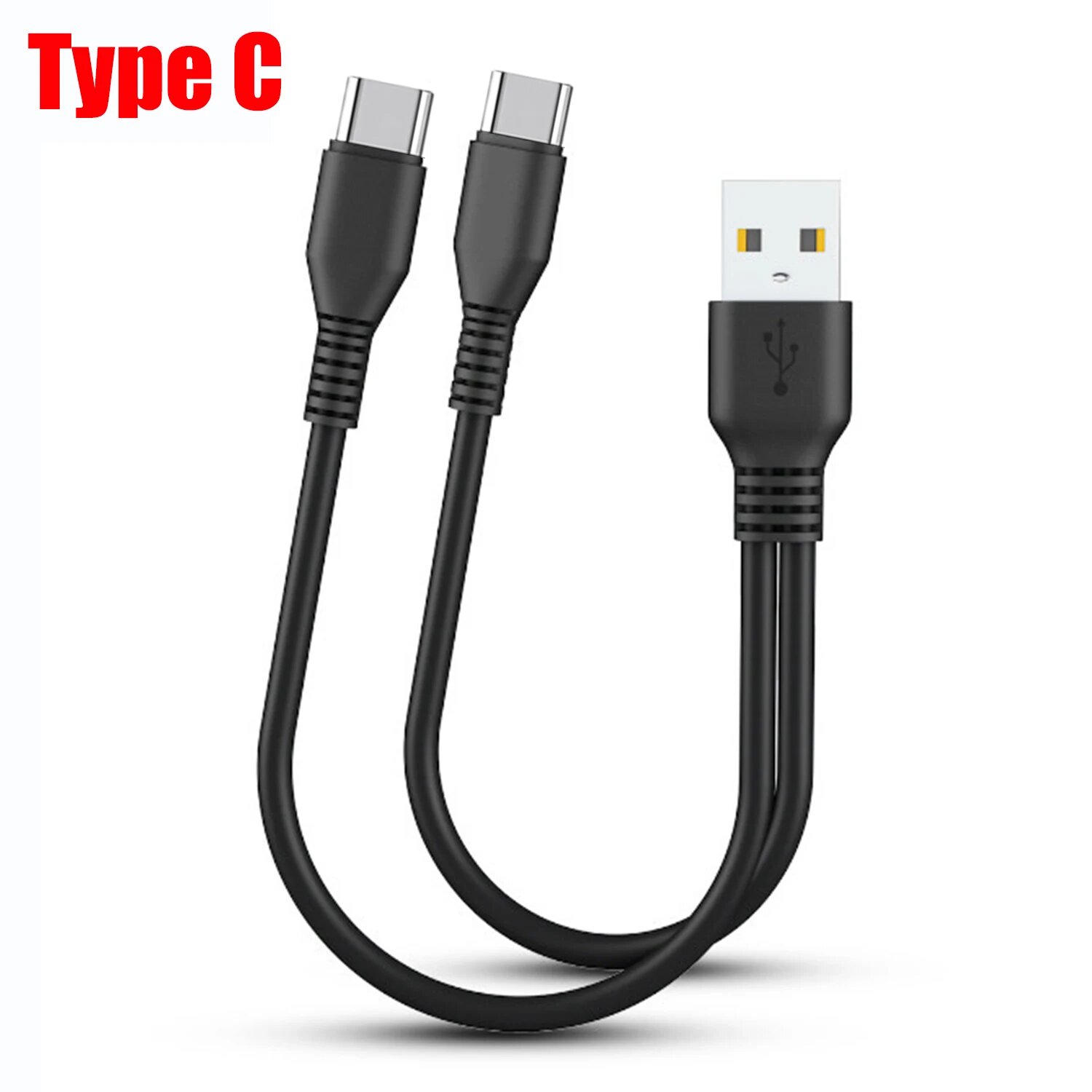 2 в 1, двойные кабели для зарядки телефона типа C/микро, короткий кабель USB C, шнур для быстрой зарядки для IPhone 16 15 Pro Max Samsung Mi Android