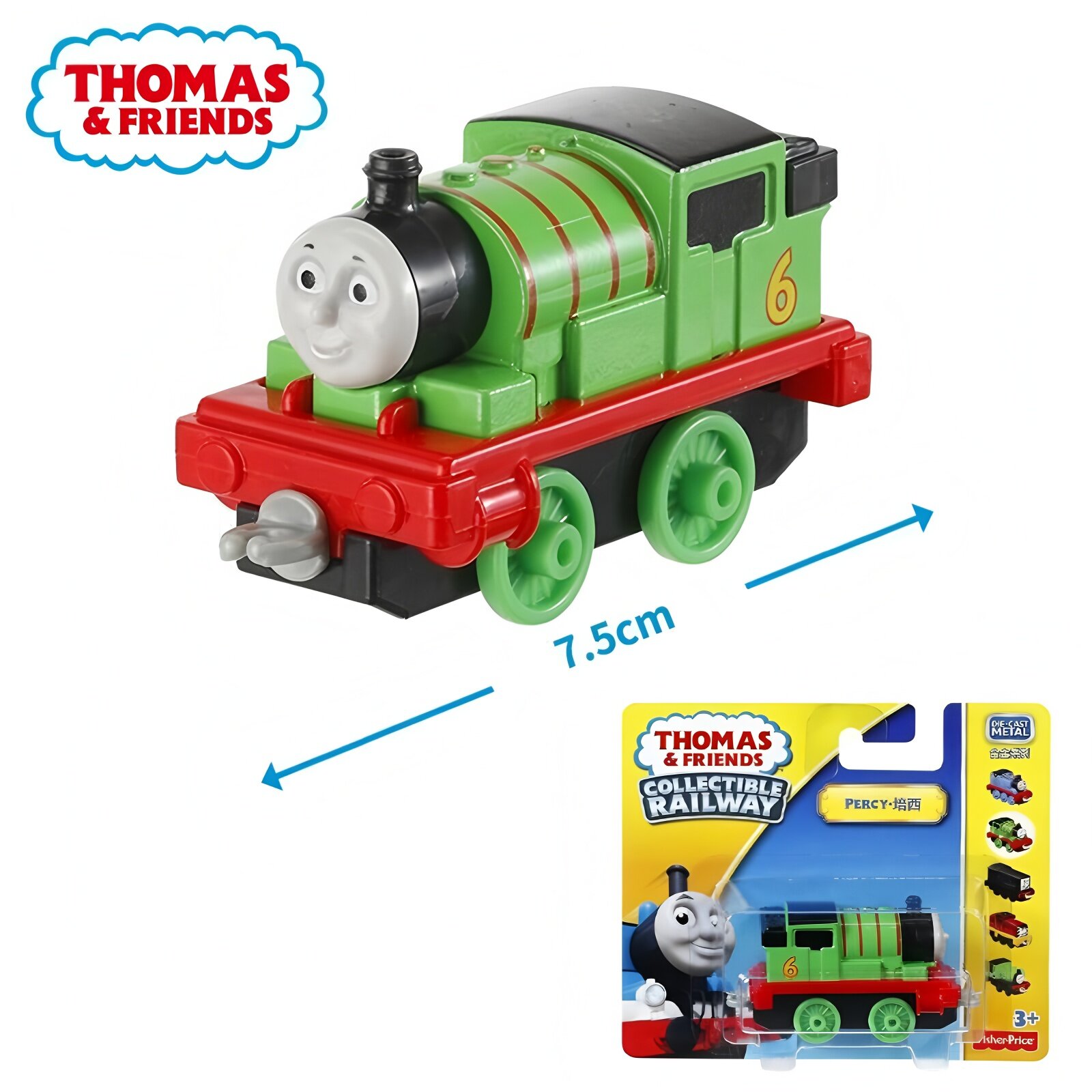 Паровозик Mattel Thomas & Friends Милый Томас и его друзья BHR64-BHR66 PERCY