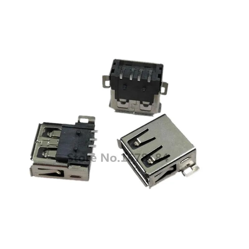 100 шт. USB тип A гнездовой разъем 180 градусов SMD 4-контактный разъем DIY разъемы