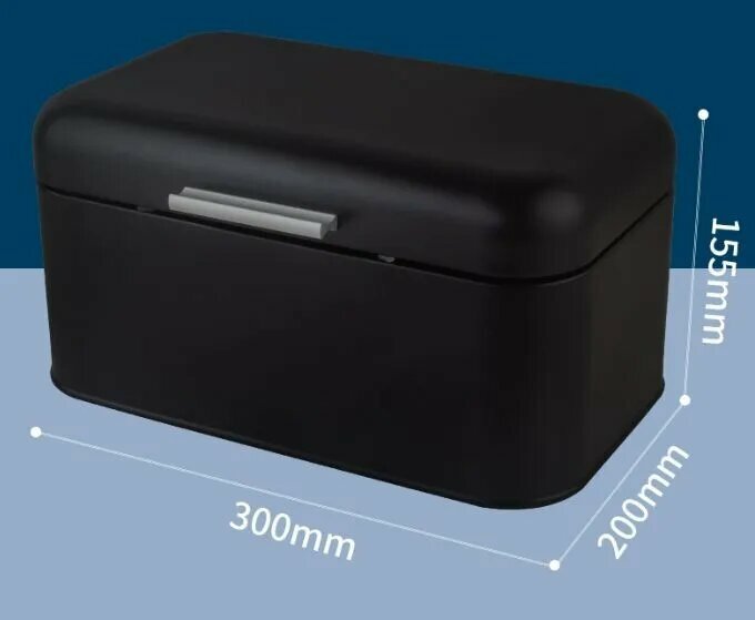 Хлебница, 30 см х 20 см х 15.50 см, железный, черное