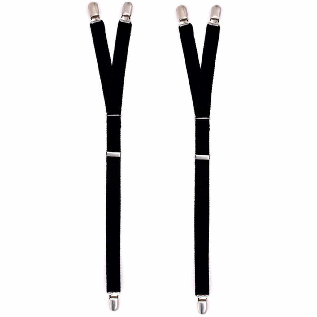 2 шт./компл. Y-Образный Эластичный Ремешок Для Подтяжек На Ногах, Рубашка Остается Нескользящими Фиксирующими Зажимами