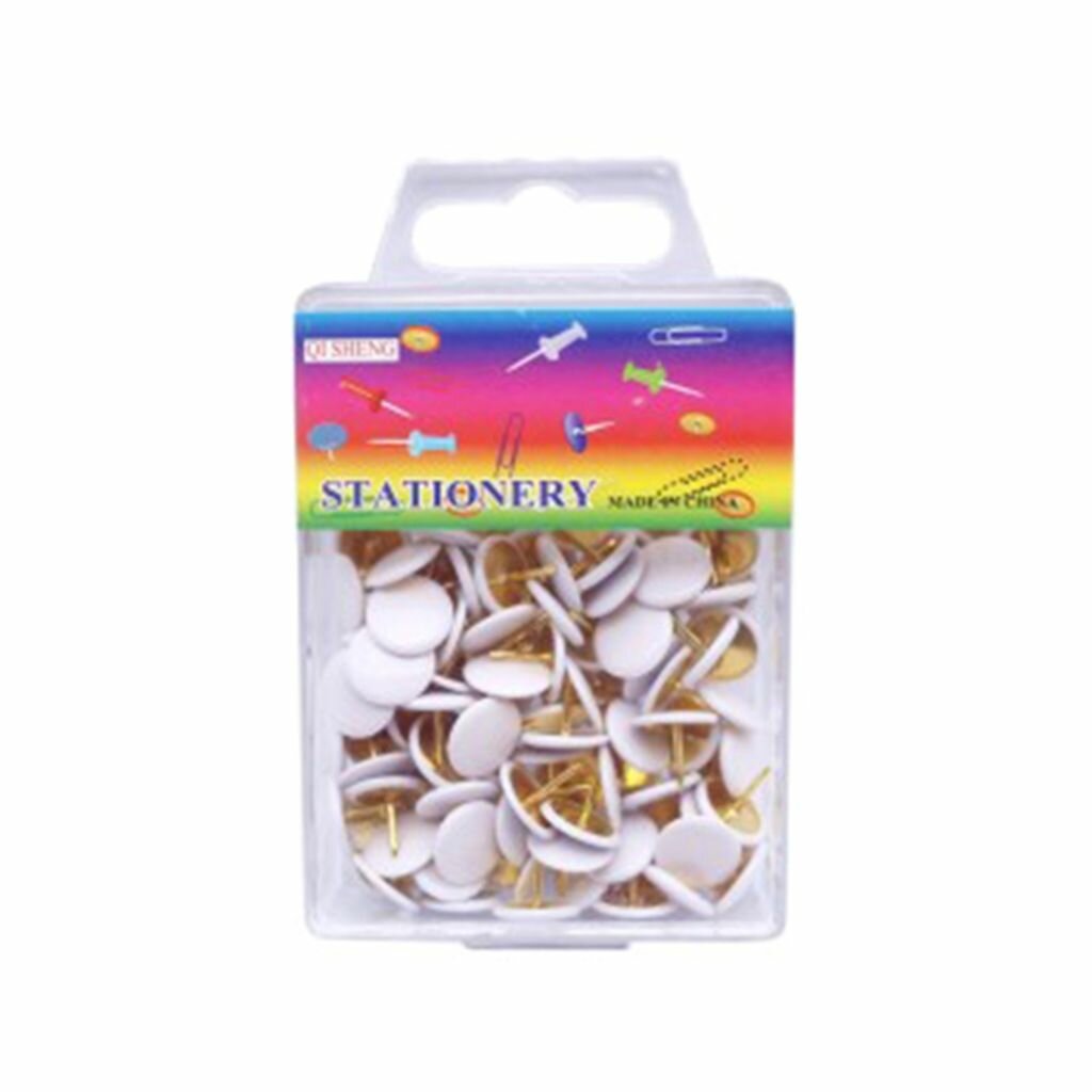 100 штук, многофункциональная цветная кнопка с плоской головкой-белый