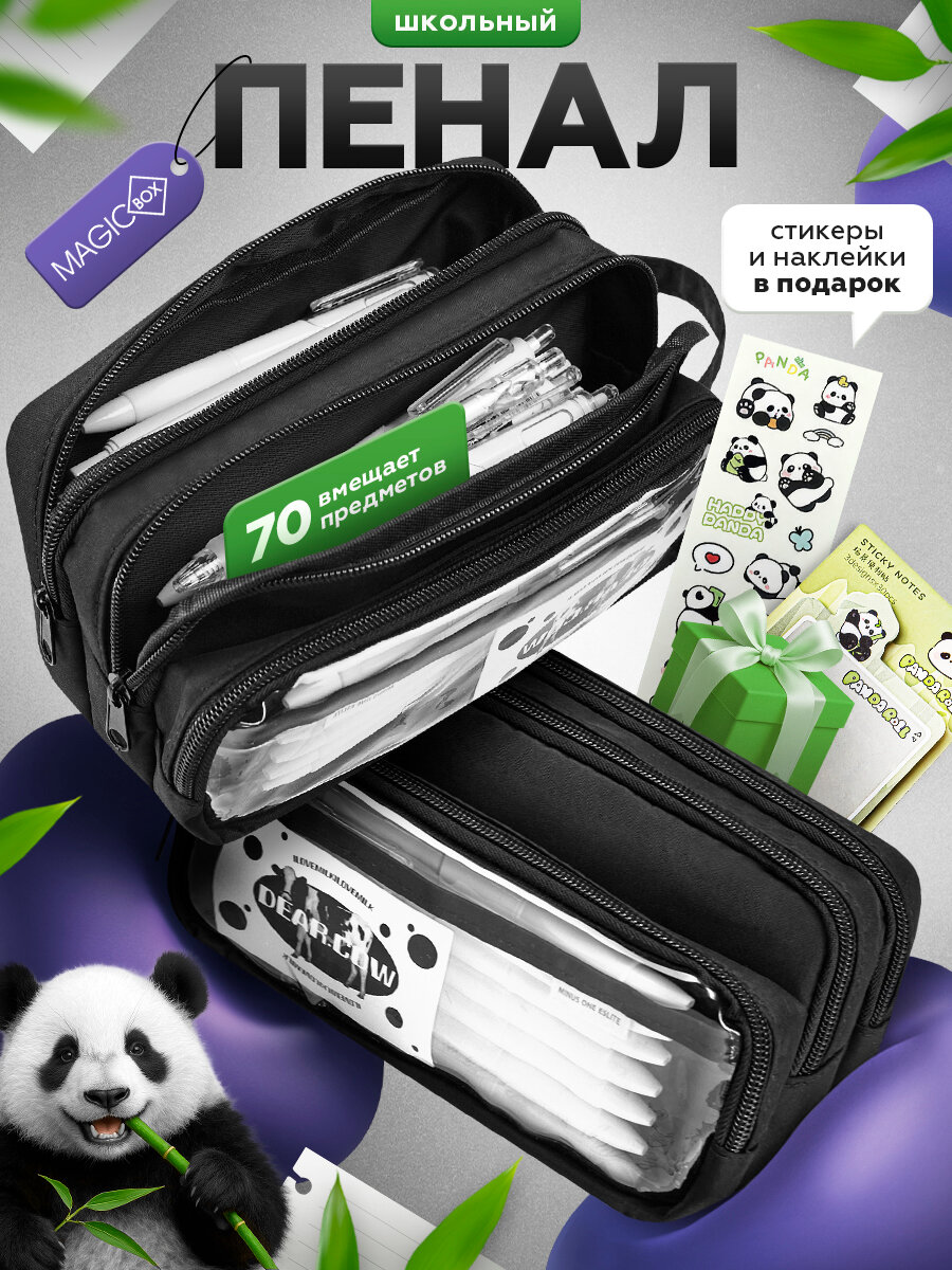 Пенал школьный для девочек MAGIC BOX