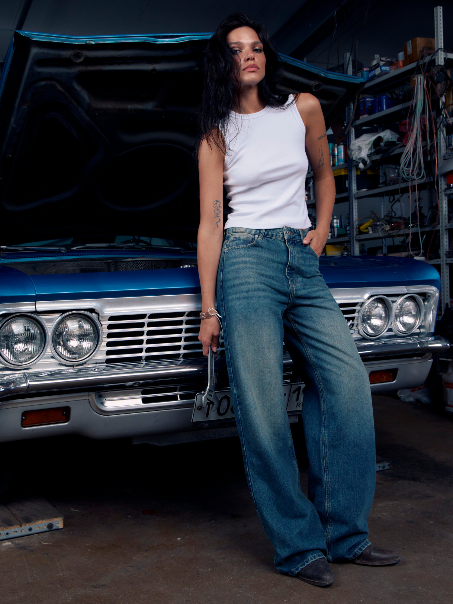 Джинсы клеш джинсы 