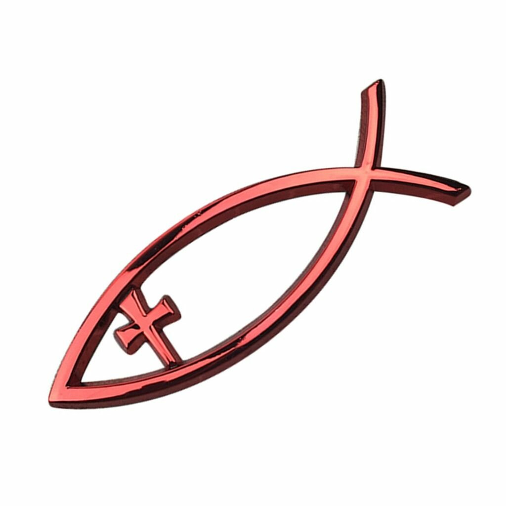 Наклейка с рыбой ихтис