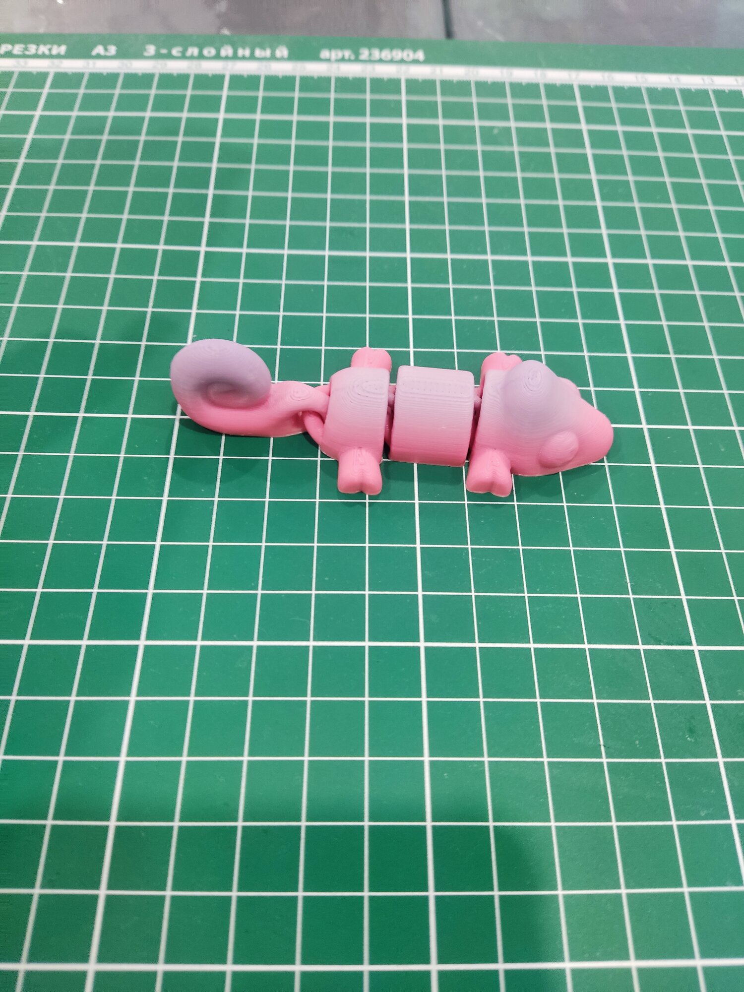 Хамелеон подвижная игрушка распечатанная на 3D принтере