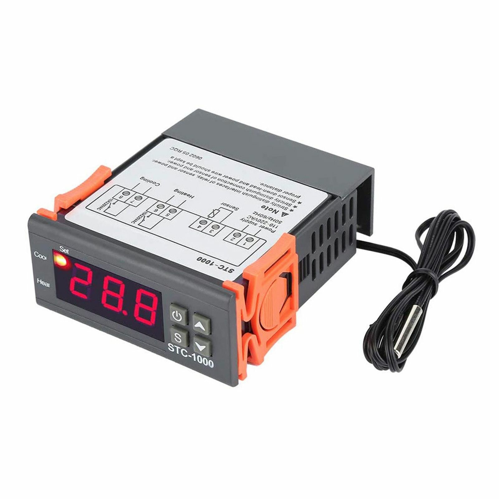 Цифровой термостат, микрокомпьютер, интеллектуальный контроллер температуры, переключатель 220 В для аквариума, машина для вылупления морепродуктов