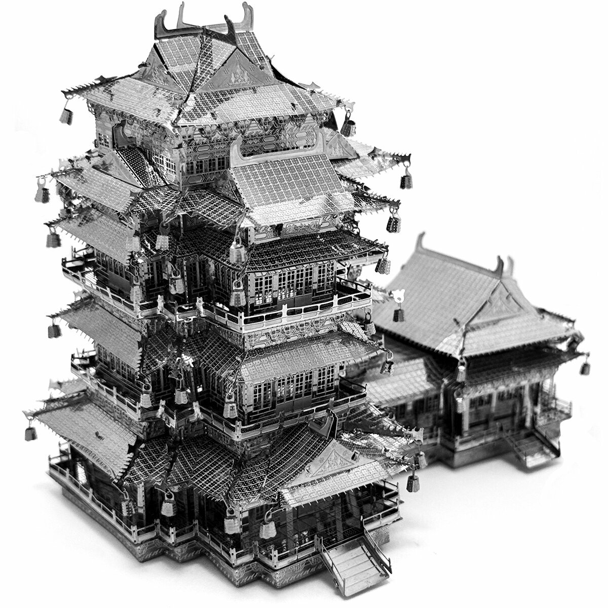 Адская сложность Башня Юэ Цзян 3D Металлическая модель DIY Игрушки