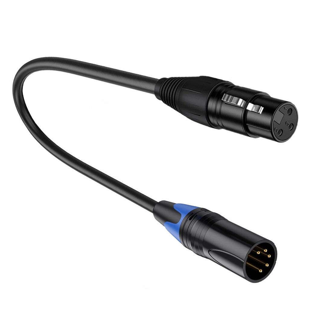 Аудиокабель XLR 5-жильный к XLR 3-жильный аудиокабель-от 3 штекеров до 5 штекеров