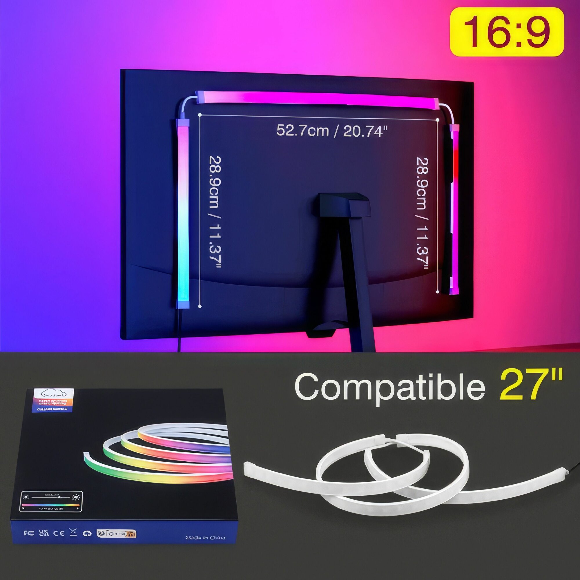 Подсветка для монитора Skydimo H202 RGB диагональ 27 дюйма (3 полосы)