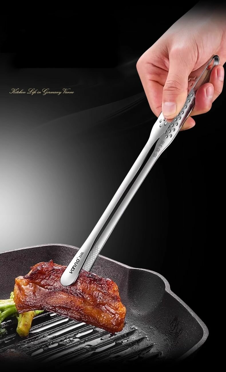 Щипцы кухонные для гриля, барбекю; лопатка для барбекю; аксессуар для мангала, щипцы кухонные