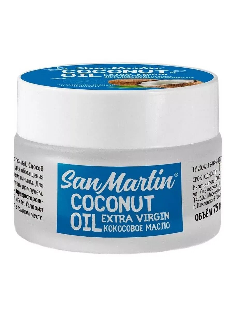 San Martin Масло кокосовое Нерафинированное 350мл. 1шт.