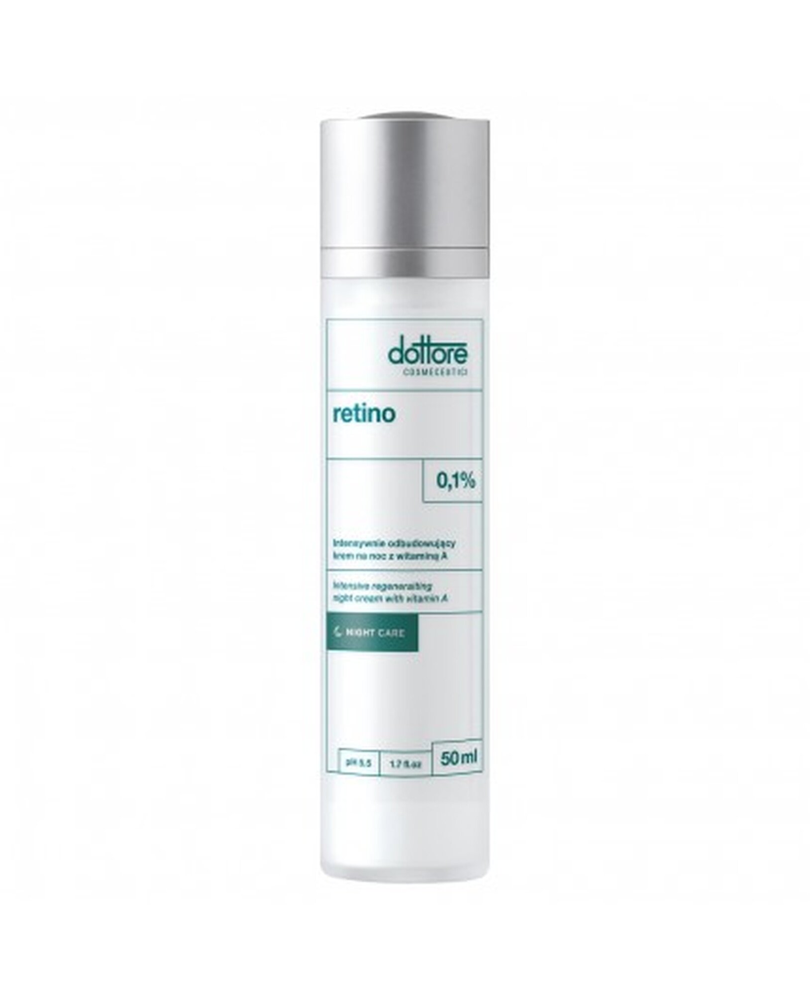 Dottore cosmeceutici Интенсивно восстанавливающий ночной крем, с витамином А - ретинолом Retino 0,1% 50 мл