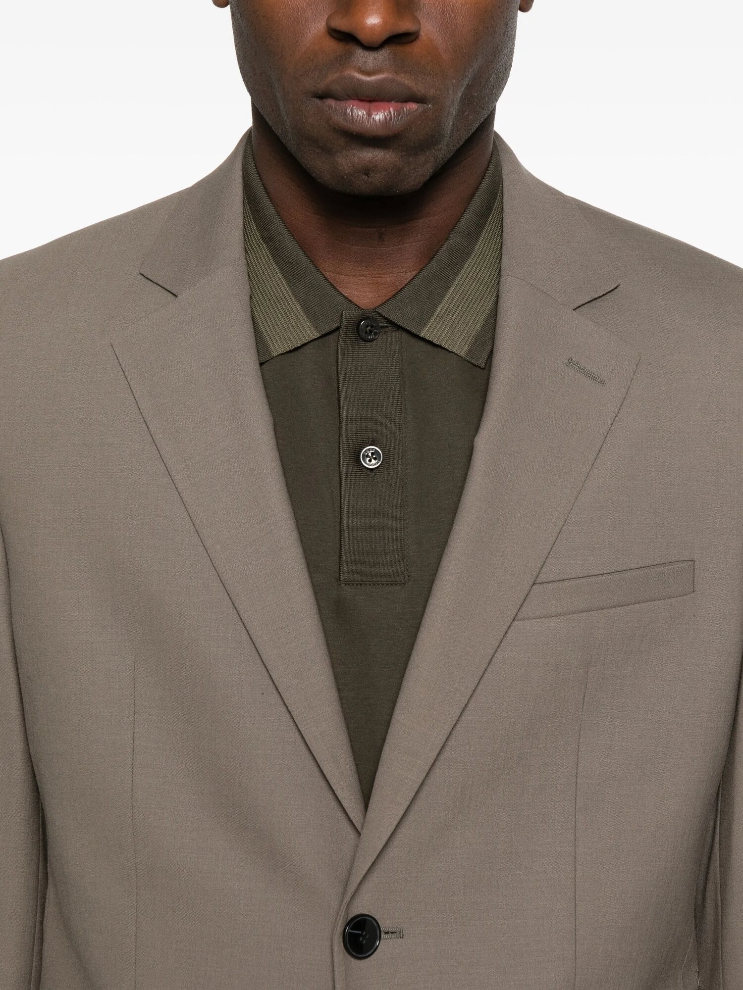 Комбинезон HUGO Wool blend single-breasted suit, размер 48, brown — фото 1