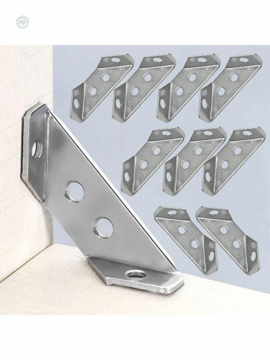 Мини-угловой кронштейн для усиления мебели, универсальный треугольный соединитель для шкафа, кровати, стола и стула, скрытый уголок крепежный