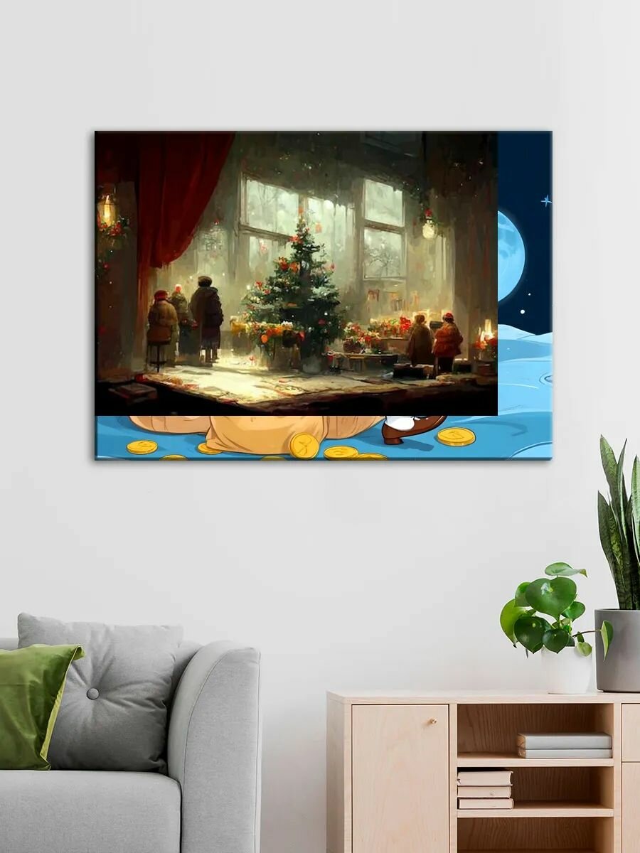 Картина на стену "Новый год", 70х50 см