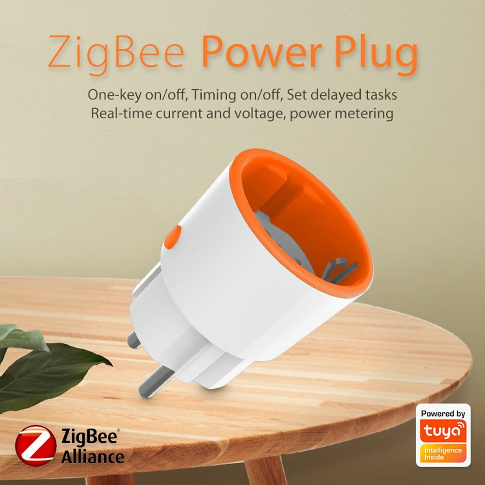 Умная розетка Tuya ZigBee 16A с мониторингом энергии