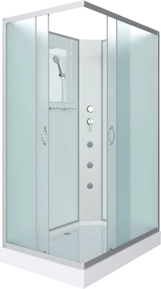 Душевая кабина Niagara Classic NG-43085-14QBKG 100х80 см, без крыши, с гидромассажем