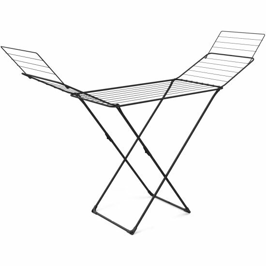 Сушилка напольная Nika СБ1-УВ1 22 м, с дополнительными секциями, черный (СБ1-УВ1/Ч)