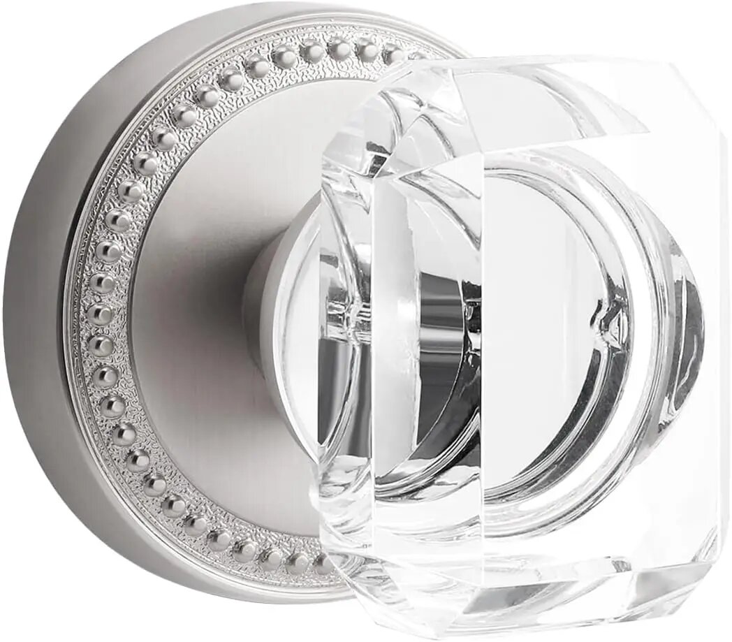 Антикварные латунные дверные ручки Mandodle Dummy-Sub nickel