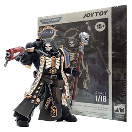 Коллекционная фигурка 1/18 - JoyToy - Warhammer 40000 - Космодесантник Space Marine Примарис капеллан Ультрамаринов