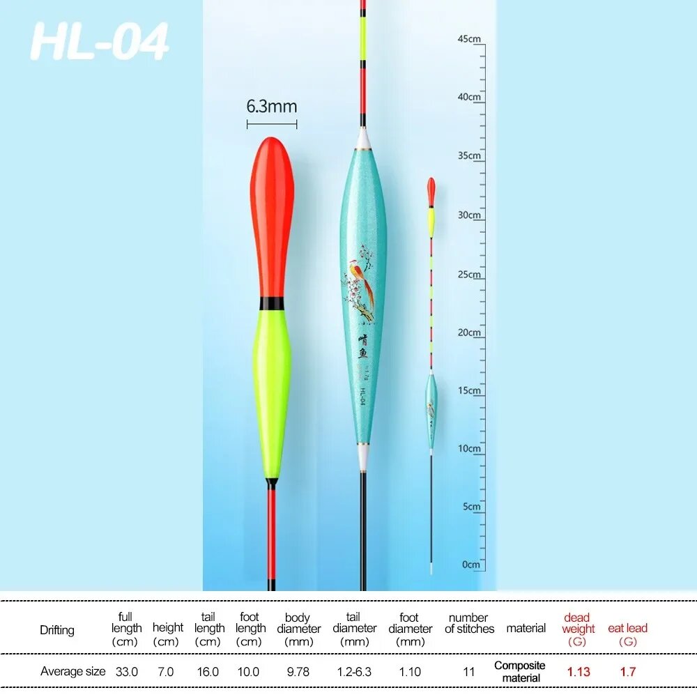 Поплавок для рыбалки HL-04, 33.0 см