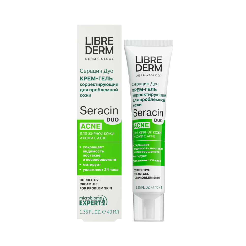 Librederm Серацин (Seracin) дуо крем-гель корректирующий для проблемной кожи 40 мл