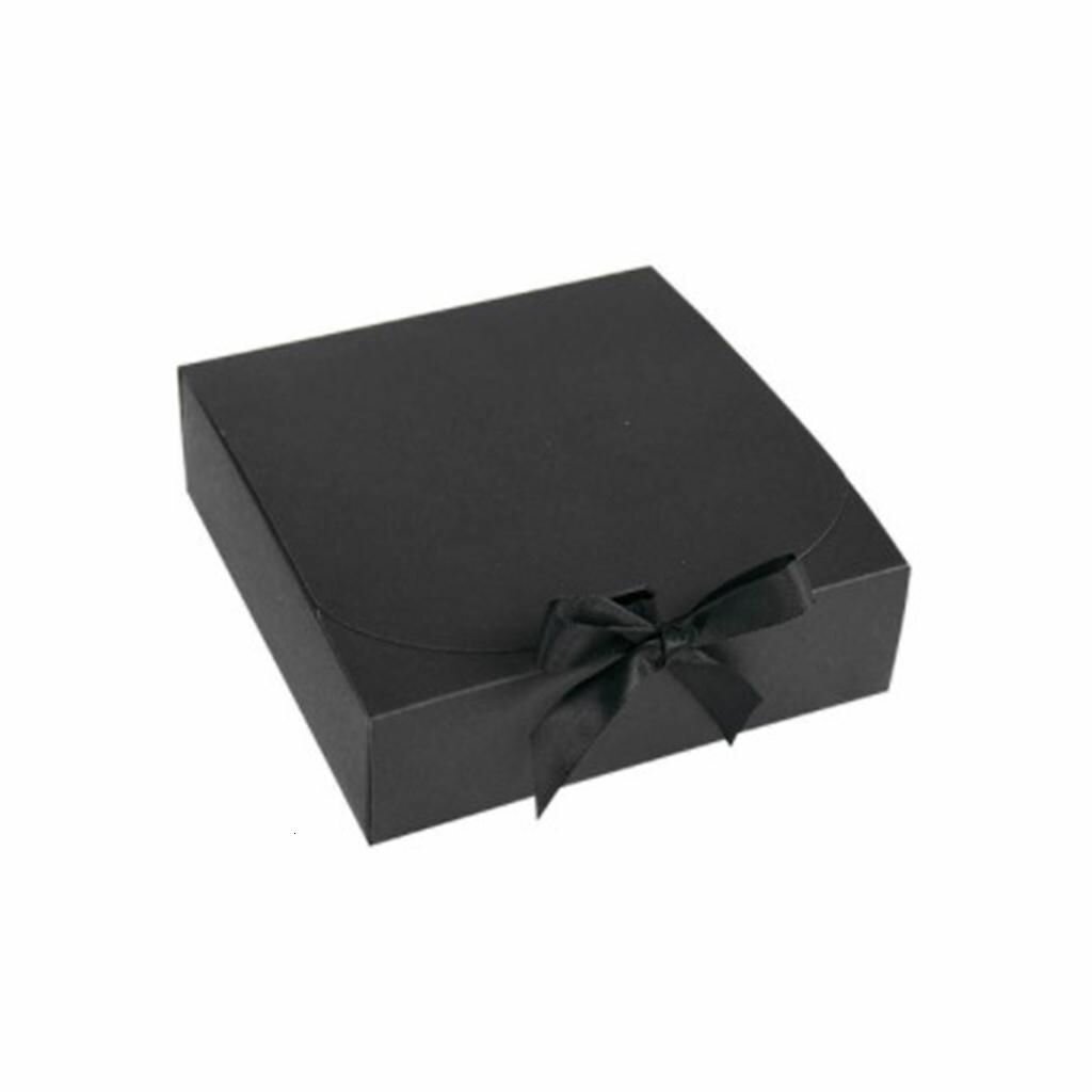 1 комплект из 5 штук, картонная коробка diy wedding gift box party candy packaging box-черный-маленький