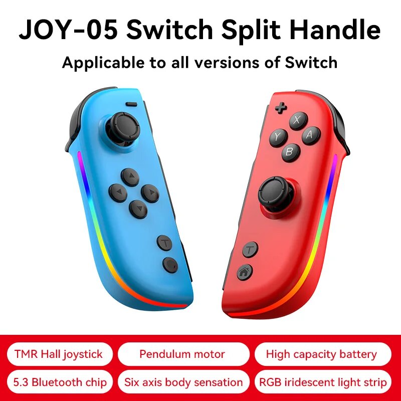 DOBE FOMIS ELECTRONICS Беспроводные геймпады RGB для Nintendo Switch Blue Red